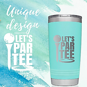 Onebttl Golf Gifts for Men, Funny Golf Gifts for Men 20oz Tumbler, Golf Dad Gifts, Fathers Day Golf Gifts, Birthday Gifts, Gifts for Golf Lovers - Teal - Let's Partee