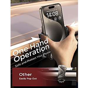 LISEN Phone Mount for Car Vent [Never Blocking] Universal Phone Holders for Your Car Hands Free Cell Phone Holder Car Mount Fits All Phones for iPhone 15 Pro Max Plus 14 13 12 Samsung Android Phones