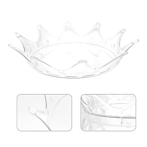 Hemoton Appetizer Plates Fruit Plate Food Serving Plate Plastic Shaped Nut Tray Snack Tray Dessert Appetizer Platter Tray Dish Bowl Candy Basket Sundries Organizer Transparent Salad Plates