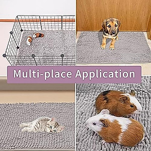 DZWLKJ Guinea Pig Fleece Bedding Cage Liners, 2 Pcs 47" X 24" Blanket for Cage, Pee Pads Washable Also for Chinchilla, Ferret, Hedgehog, Hamster, Rabbit, Rat, Bunny and Other Small Animal Cage