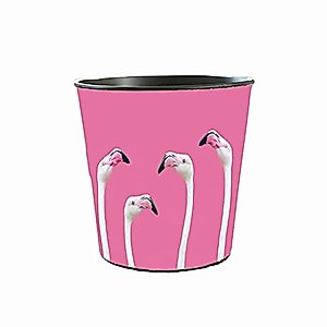 Waste & Recycling Vintage Decorative Trash Can,PU Leather Decorative Trash Can Garbage Can Waste Basket Office Bathroom Garbage Container Bin Indoor Dustbins Trash Can Bins (Color : E)