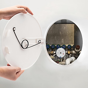 Easy-Exs 10" Round Access Panel for Ceiling and Wall - Adjustable from 6 to 9 inches - Ceiling Hole Cover - for Electrical, Plumbing, Cables, HVAC, Speaker and LED Holes - Durable Plastic Panel