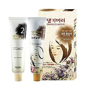 Daeng Gi Meo Ri- Medicinal Herb Hair Color Cream [Light Brown], Covering Gray Hair, Protecting Damaged Hair from Hair- Dyeing, Contains High-Keratin, 8.47 Oz