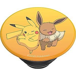 PopSockets PopGrip: Swappable Grip for Phones & Tablets - Pokemon - Eevee & Pikachu