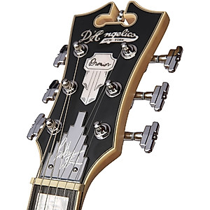 D'Angelico 6 String Solid-Body Electric Guitar, Right, Stone (DAPBEDBWMSTCTR)