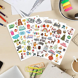 CIEMODA Holiday Seasonal Planner Stickers,Scrapbook Stickers,Vintage Seasonal Sticker,Daily Planners,Calendar Stickers for Adults Women Girls