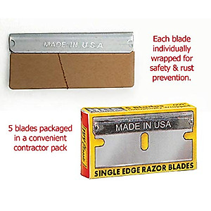 IVY Classic 11156-3: Razor Blade Scraper with 5 Blades, USA, Contains 3 Scrapers + 3 Packs of 5 Blades