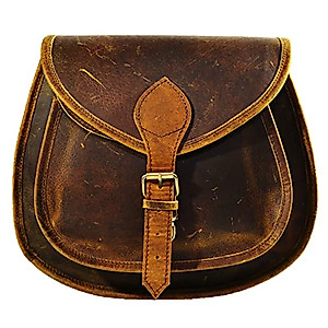 Satchel And Fable Handmade Women Leather Vintage Brown Cross Body Shoulder Bag (Small, Brown)