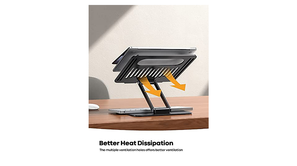 Lamicall Adjustable Laptop Stand: Ergonomic Desk Riser