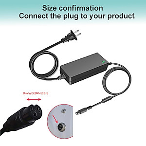 UAUSE 3 Prong 42V Charger, Suitable for 36V Pocket Mod Sports Mod Lithium Batteries Charger, for Replacing 36V Electrical Equipment Chargers