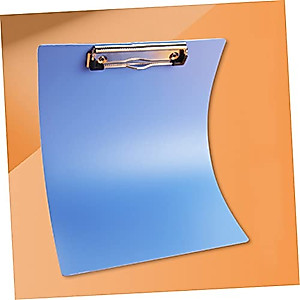 Ciieeo 4pcs Folder Metal Clipboards Plastic Folders Plastic Paper Clips Plastic Folders with Pockets A4 Clipboard Letter Size A4 Clip Board Abs Blue Clip Boards Exam Paper Clips Business