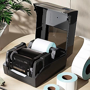 Thermal Transfer Ribbon - Premium Resin-Enhanced Wax - 4.33" x 984" (110mmx300mm) 1 Inch core Ink Outside Compatible for Zebra Datamax Sato TT Printers (1 Roll)