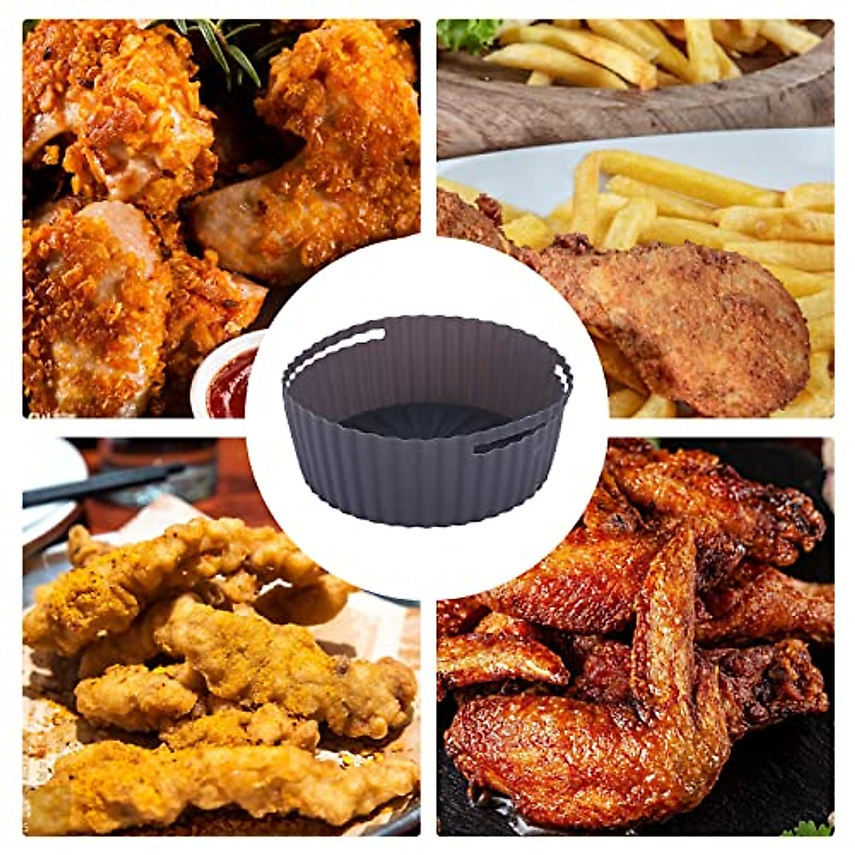 Air Fryer Cooking Liner - Heat Resistant Oven Baking Paper Liner | Round Non-Stick Serving Pot, Oven Tray, Air Fryer Accessories for Microwave Ovens, Freezers, Air Fryers Bairong
