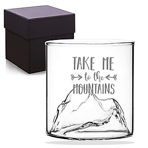Osci-Fly Take Me To The Mountains Wine Whiskey Glass Shot Tumblers Christmas Gifts