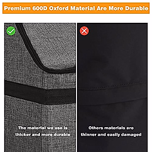 TINY GOGO Car Seat Travel Bag, Infant Car Seat Bags for Air Travel Gate Check, Large Durable Travel Car Seat Cover Carrier Backpack with Padded Shoulder Strap, Dark Linen Grey