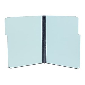 Staples 606798 Pressboard File Folders 3 Tab Letter Blue 25/Box