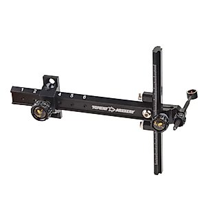 AMEYXGS Archery Recurve Bow Sight Accessories T Shape Archery Shooting Target Sight Adjustable Bowsight with 0.059" Optical Fiber Single Pin Bow Sight for Target Practice (Black)