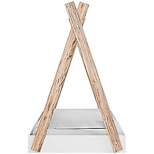 Signature Design by Ashley Piperton Modern Youth Tent Bed Frame, Full, Natural Wood & White