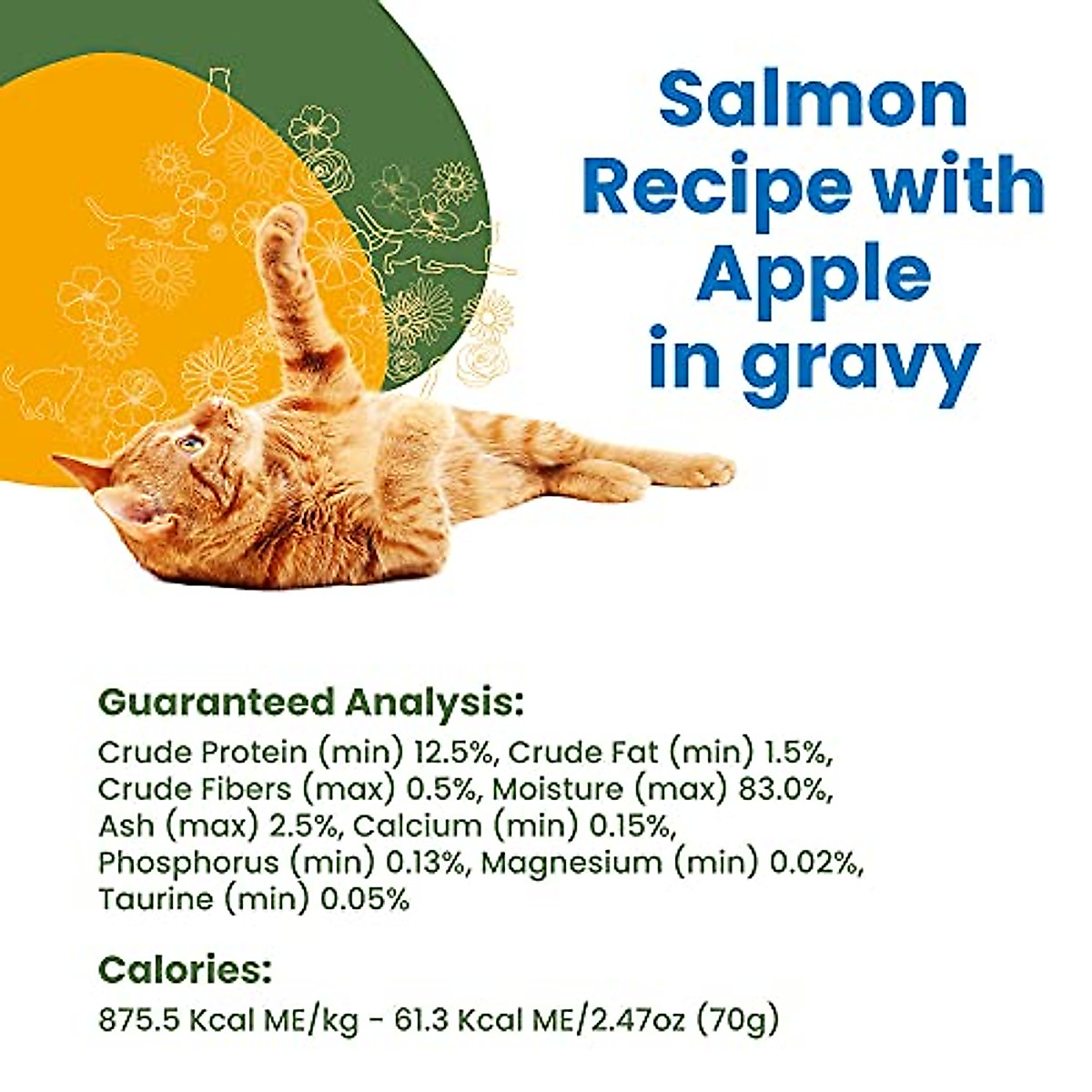 Almo Nature HQS Complete Salmon with Apple In Gravy Grain Free Adult Cat Canned Wet Food, Flaked