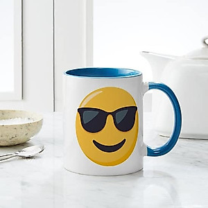 CafePress Sunglasses Emoji Ceramic Coffee Mug, Tea Cup 11 oz