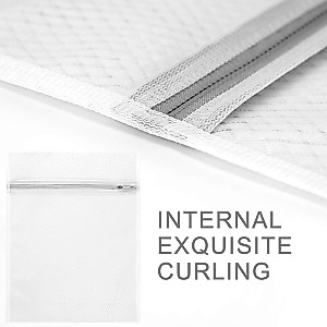 3Pcs Durable Diamond Mesh Laundry Bags for Delicates (2 Large 16 x 20 Inches, 1 Medium 12 x 16 Inches)