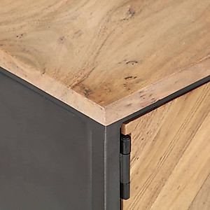 QJBSAVVA Coffee Table 35.4"x19.7"x13.8" Solid Acacia Wood,Entrance Table Tray Tables Center Table Low Table Suitable for Meeting Rooms, Reception Rooms, Offices