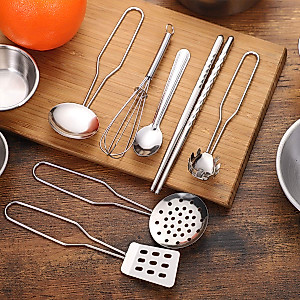 NUOBESTY 16pcs Play Kitchen Accessories Play Pots and Pans Toys for Kids Kitchen Cooking Utensils Kitchen playset Household Pot Set Toddler