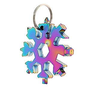 Snowflake Multi Tool Stainless Steel Colorful 18 in 1 Snowflake Wrench Screwdriver