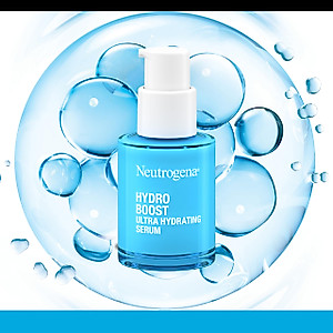 Neutrogena Hydro Boost Ultra Hydrating Serum with Hyaluronic Acid, Fragrance-Free Face Serum for Weightless Hydration and Softer, Glowing Skin, Non-Comedogenic, 1 fl. oz