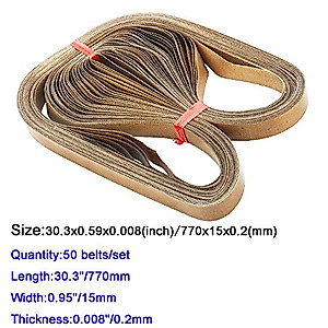 Egofoy 50pcs Band Sealer Belts for FR-770 Continuous Band Sealer,PTFE Teflon Tape for Automatic Horizontal Sealing Machine(30.3x0.59inch)