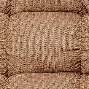 Signature Design by Ashley Ludden Ultra Plush Tufted Manual Rocker Recliner, Light Brown