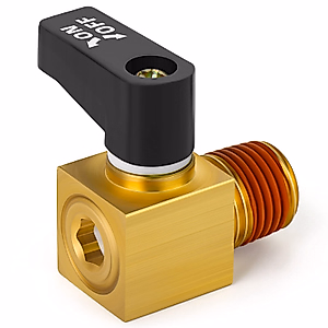 TAISHER 5PCS Brass Drain Cock Ball Valve Air Compressor Accessories 1/4" NPT Male