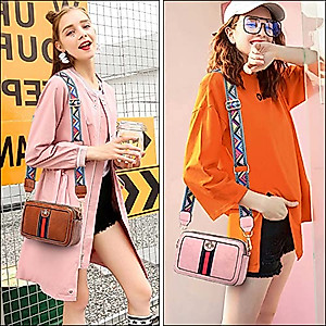 AyTotoro Designer Bee Crossbody Bag for Women Fashion Ladies PU Leather Shoulder Satchel Bags Camera Purse Handbag Clucth (White)