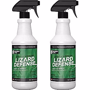 Exterminators Choice Lizard Defense Spray | 32 Ounce 2 Pack | Natural, Non-Toxic Lizard Repellent | Quick, Easy Pest Control | Safe Around Kids & Pets