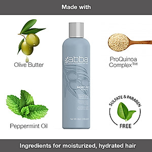 ABBA Moisture Shampoo, Olive Butter & Peppermint Oil, 32 Fl Oz