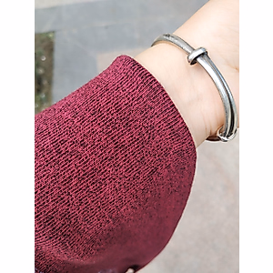 Fabric by The Yard 1 * 1 Heavy Rib 4 Ways High Stretch Knit Fabric Cotton Spandex Ribbing Fabric Good for Cuff Neck Hoody Bottom Legging Waist Band 1 Yard Wine Red