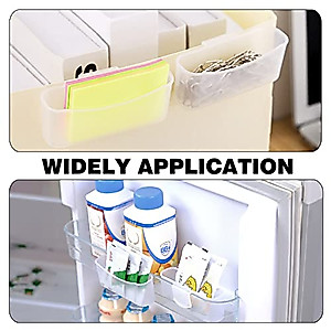 Skycase Fridge Organizer, 4pcs Refrigerator Seasoning Mini Hanging Storage Boxes for Saucing Storage