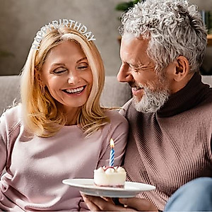 CIEHER Birthday Tiaras,Rhinestone Birthday Tiara,Silver Queen Crown,Birthday Headband,Tiaras and Crowns for Women,Crown for Girls,Happy Birthday Party Accessories Supplies Favors,Gift