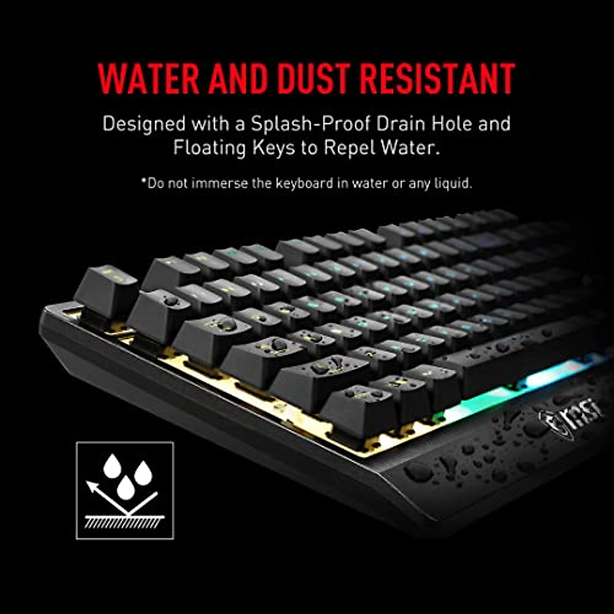 MSI Vigor GK30 Combo, 6-Zone RGB GK30 Gaming Keyboard & GM11 Gaming Mouse, Water Repellent & Splash-Proof, 5000 DPI
