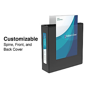 Staples 5 Inch Heavy-Duty View Binder with D-Rings, Black