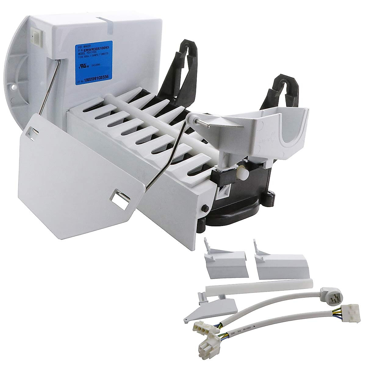 KITCHEN BASICS 101 WR30X10093 Ice Maker Kit Replacement for GE Refrigerators TFX26KRDAWW GSH25SGPCSS GSS20IEMBCC GSL& 5 Foot Universal Ice Maker Flexible Braided Stainless Steel Water Supply Hose