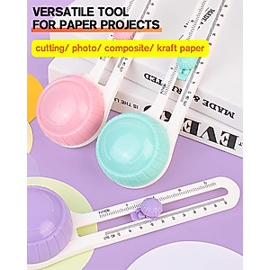 Oythiem Circle Cutter Tool for Paper Crafts - Perfect Circle Maker with Ease - Rotary Cutter Round Cutting Knife with 3 Replaceable Blades for Scrapbooking, Card Making, Art and Diy Crafts (Green)