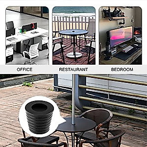 Patio Umbrella Cone Umbrella Wedge Plug and Silicone Table Umbrella Hole Ring Plug with Cap Set for Outdoor Patio Umbrella, Fits Umbrella Pole Diameter 1.5 Inch (transparent)