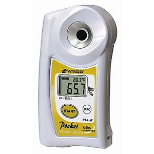 Atago 3840 Digital Hand Held Pocket Refractometer, 0.0-85.0% Brix Measurement Range