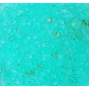 Premade Green Clear Slime - Large Capacity Crystal Slime Lemon Green Glimmer Slime kit,Super Soft and Non-Sticky, for Boys and Girls,Great for Parties (15oz)