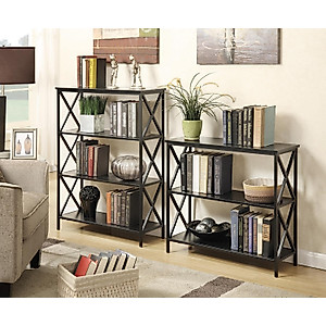 Convenience Concepts Tucson 3 Tier Bookcase, Black