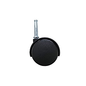 Shepherd Hardware 9418 2-Inch Office Chair Caster, Twin Wheel, 5/16-Inch Stem Diameter, 75-lb Load Capacity, 2-Pack, Black