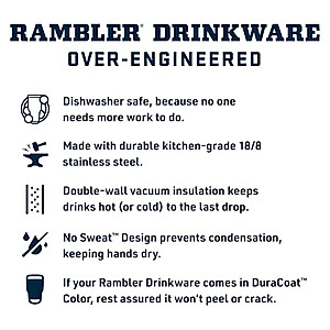 YETI Rambler 25 oz Tumbler with Handle and Straw Lid, Travel Mug Water Tumbler, Vacuum Insulated Cup with Handle, Stainless Steel, Big Wave Blue