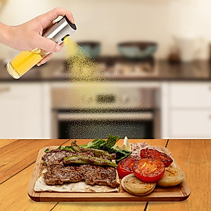 LAKORS Oil Sprayer - Olive Oil Sprayer for Cooking - Olive Oil Mister and Cooking oil Spray - Spray Bottles for Oil and Vinegar dispenser set - Oil Dispenser Bottle for Kitchen