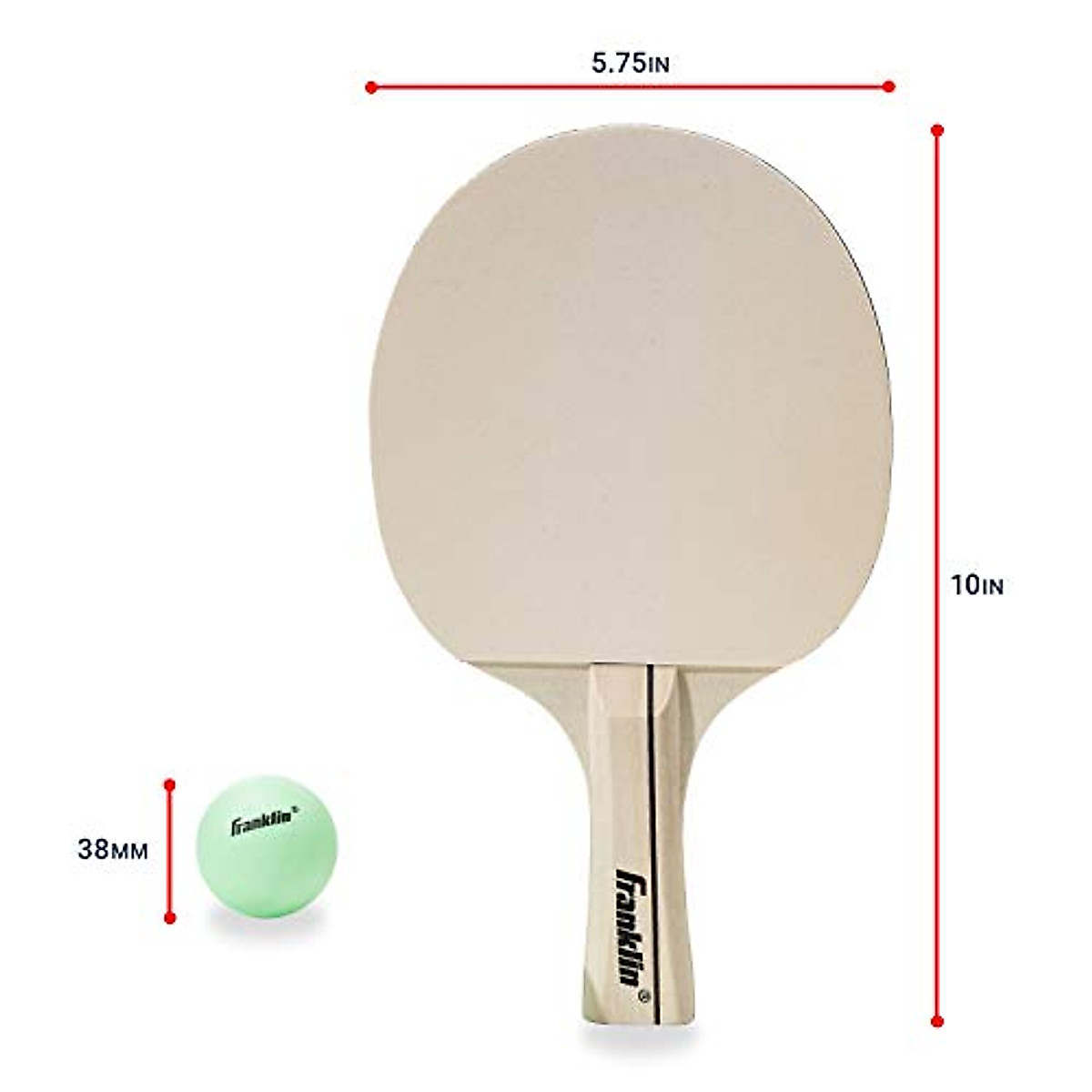 Franklin Sports LED Table Tennis Net and Glowing Paddles and Balls Oval, Black, One Size